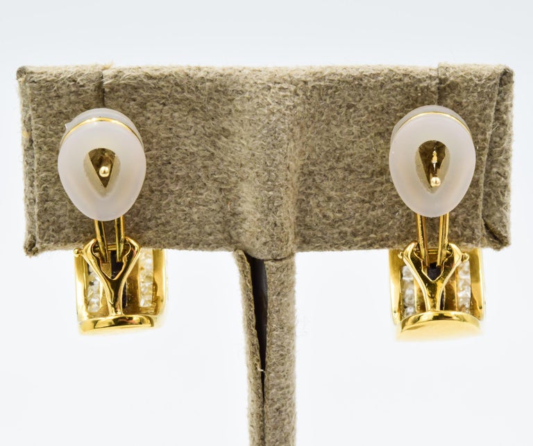 Bernard Passman Black Coral and Diamond Earring in 18 Karat Yellow Gold ...