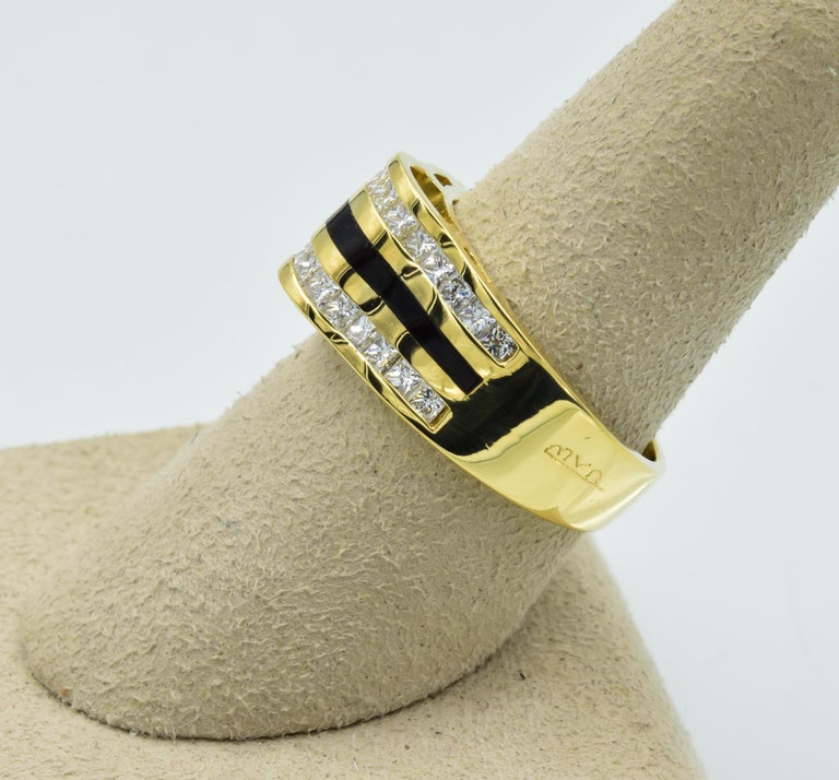 Bernard Passman Black Coral Diamond Ring at 1stdibs
