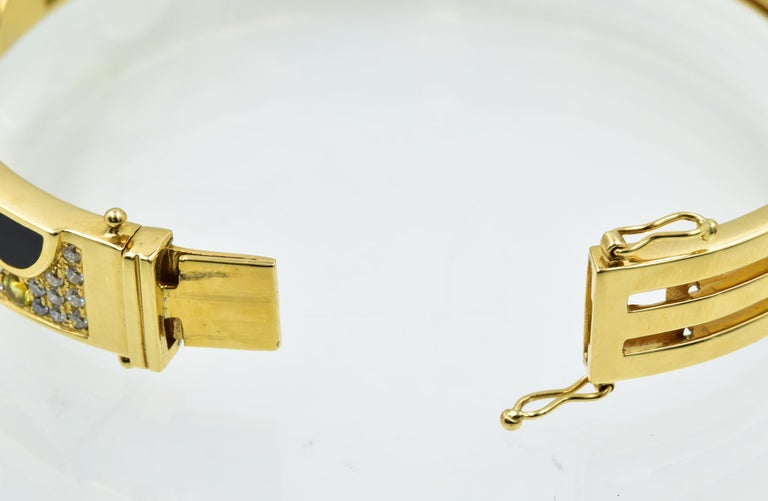 Bernard Passman Diamond and Yellow Sapphire Bracelet with Black Coral ...