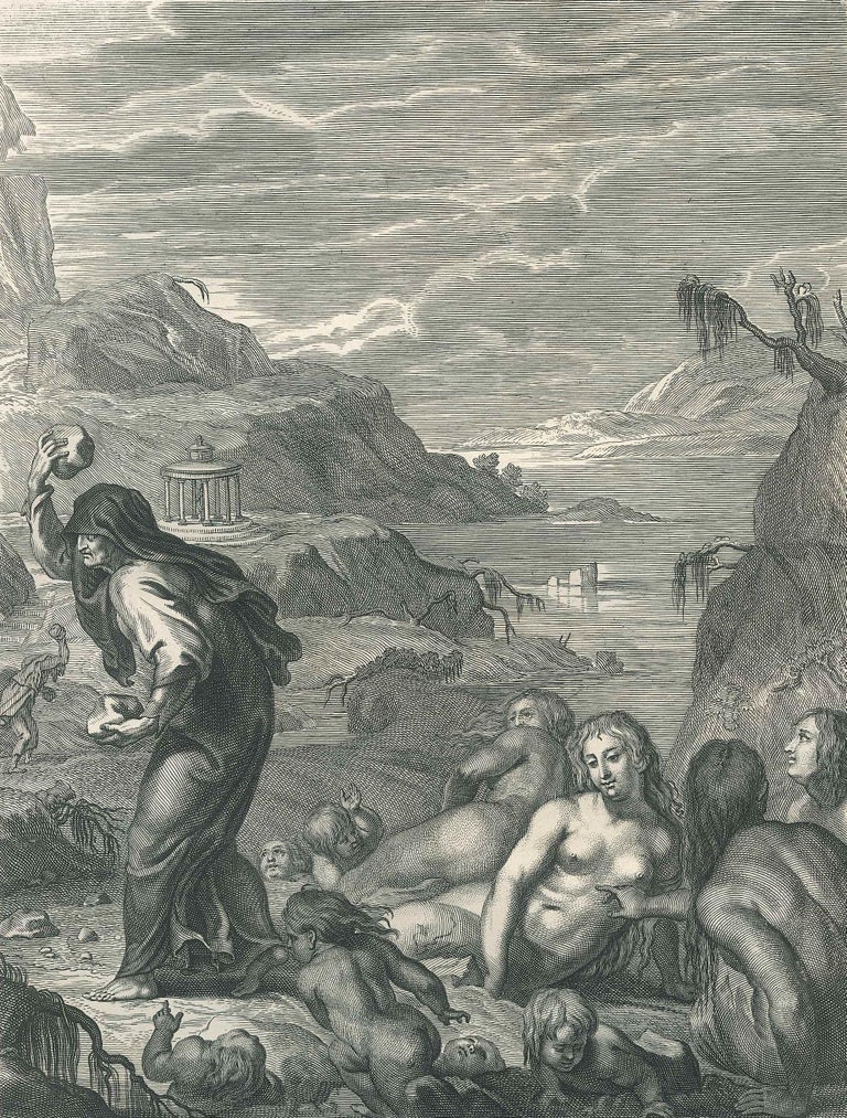 Bernard Picart - Deucalion et Pyrrha, from "Temple des Muses" - Etching ...