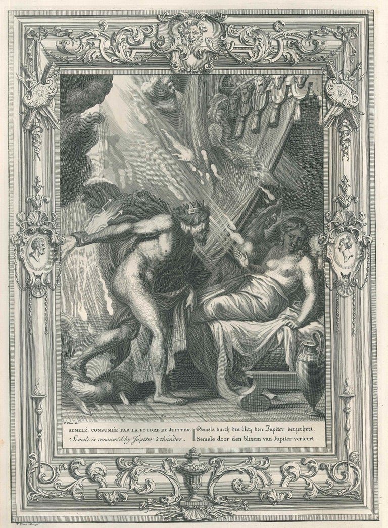 Bernard Picart - La Foudre de Jupiter contre Semelé - Etching by B ...