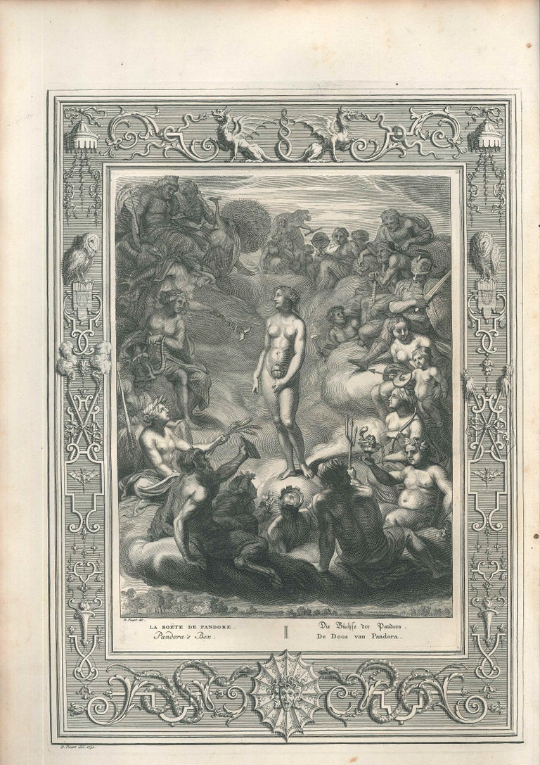 Bernard Picart - Pandore, from "Temple des Muses" - Original Etching by ...