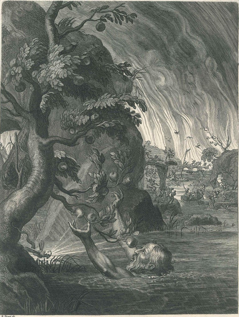 Bernard Picart - Tantale, from "Le Temple des Muses" - Original Etching ...