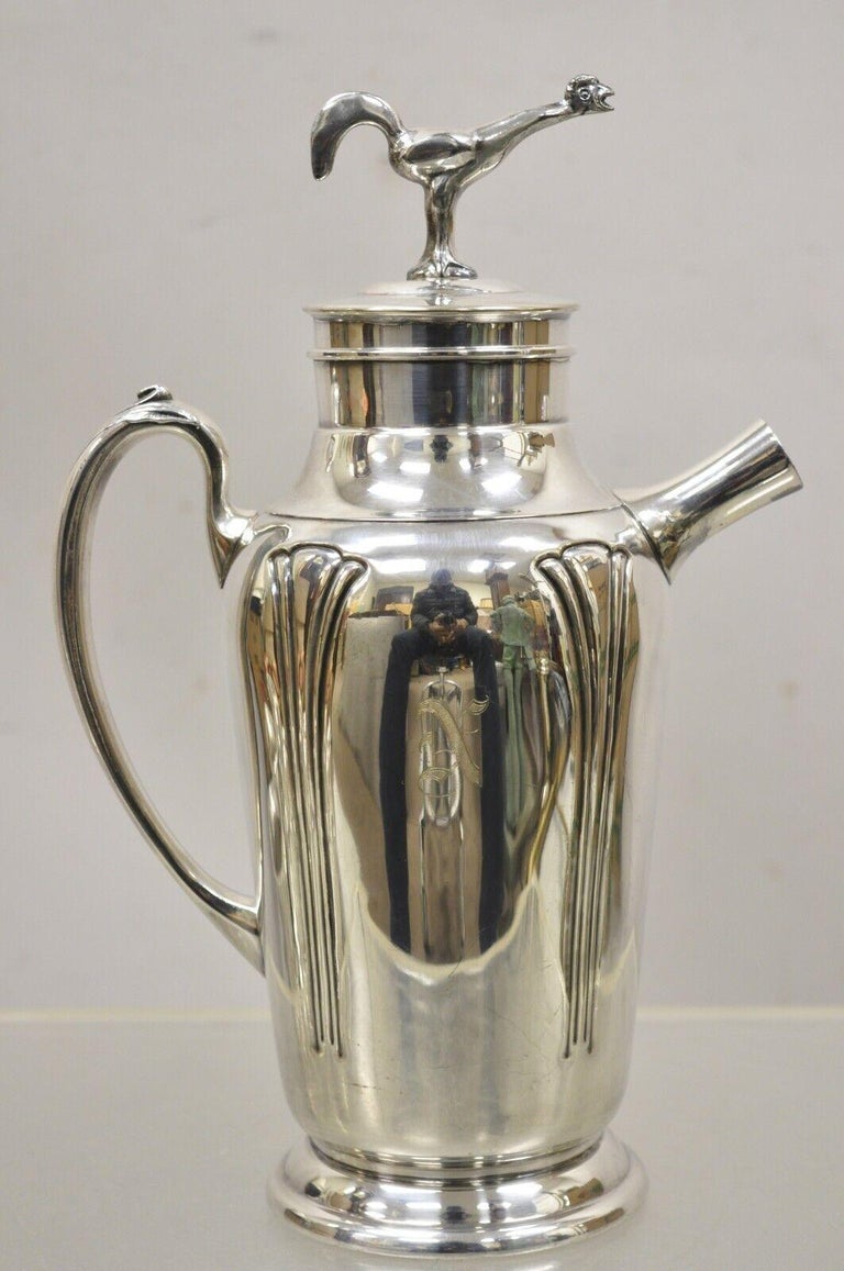 Bernard Rice and Sons Apollo Figural Rooster Silver Plated Cocktail ...