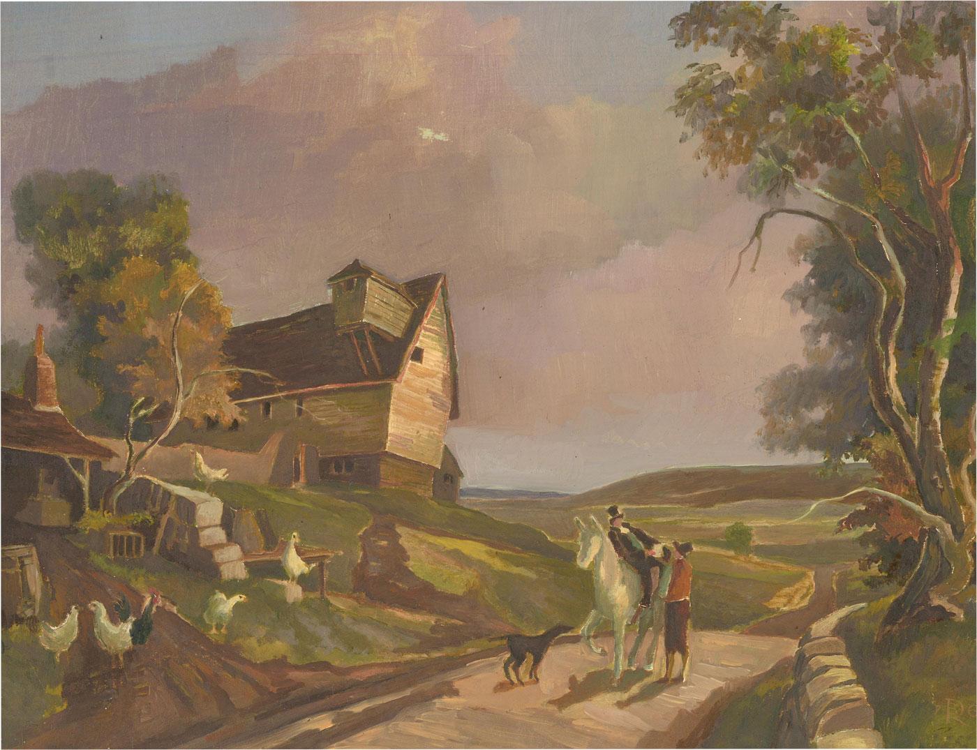 Bernard Robinson - Bernard Robinson (1912-1970) - 1965 Oil, The Letter ...