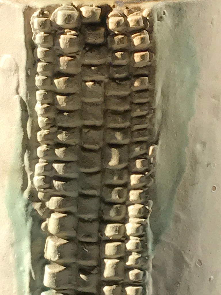 Bernard Rook Vase Waterscape Pottery Glazed White Brown Blue, 1960-1965 ...