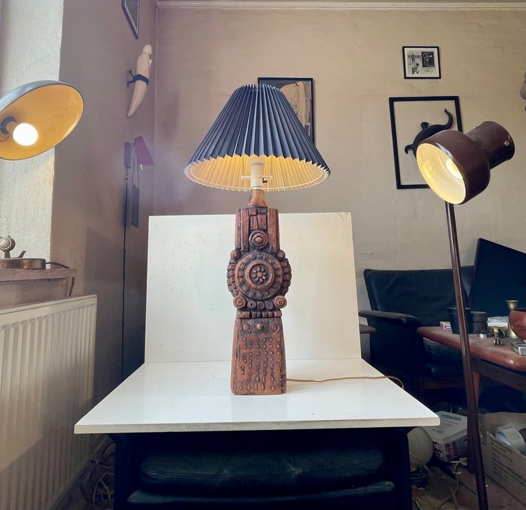 Bernard. Rooke Sculptural Totem Table Lamp in Studio Stoneware, 1970s ...