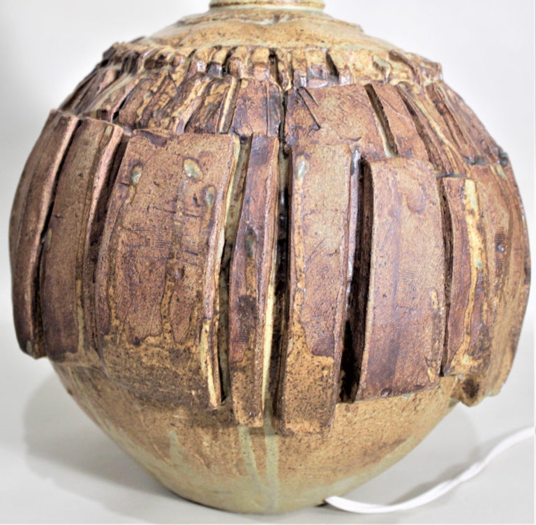 Bernard Rooke Signed Mid-Century Modern Brutalist Art Pottery Table ...