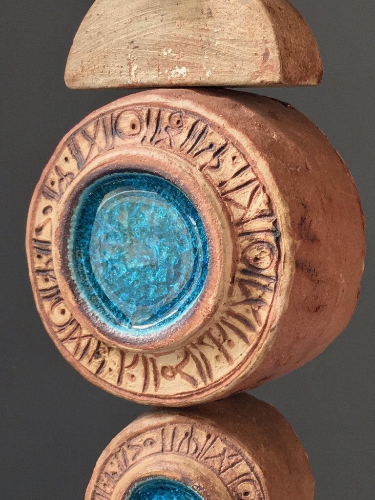 Bernard Rooke Studio Ceramic TOTEM Floor Lamp, England, 1960s at ...