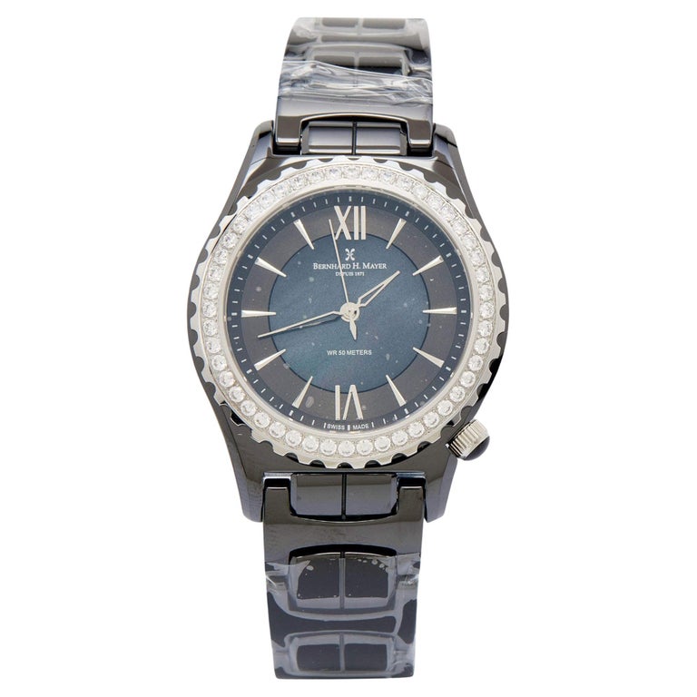 Bernhard H. Mayer Black Mother Of Pearl Black Ceramic Women's ...
