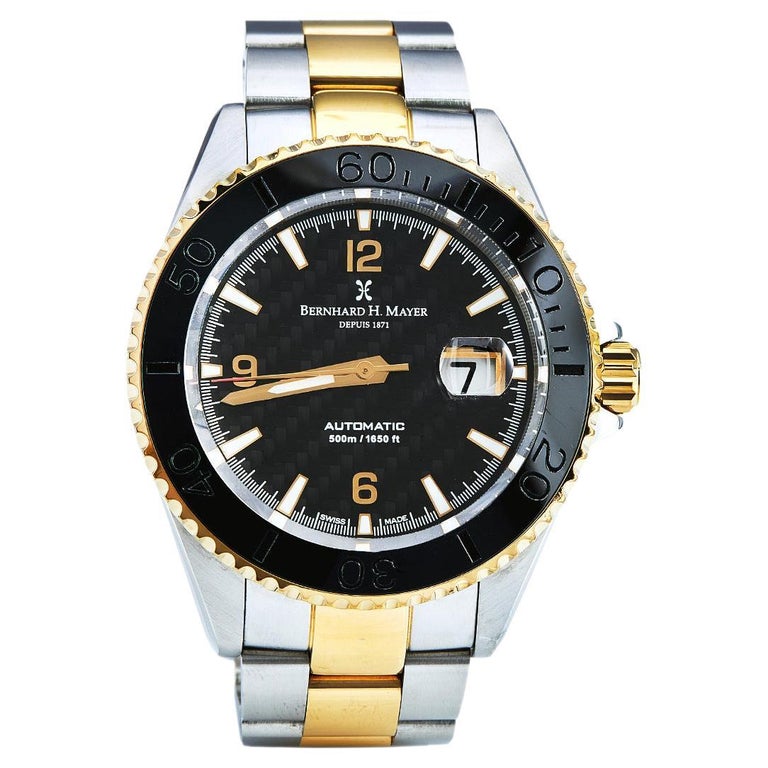 Bernhard H Mayer Black Stainless Steel Nauticus Royale II Men's ...