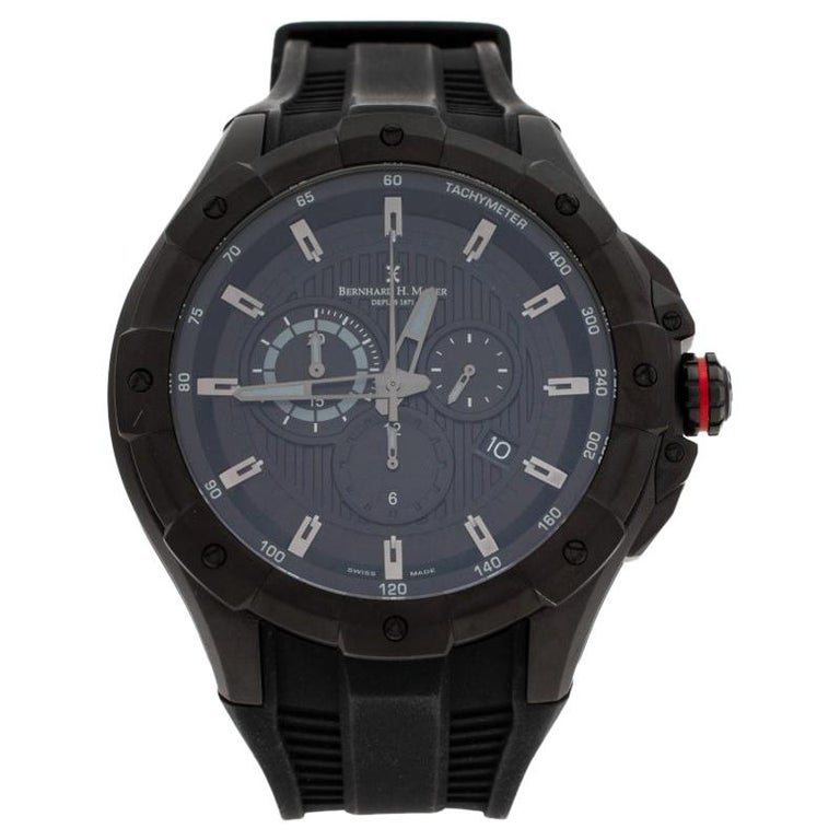 Bernhard H. Mayer Black Victor Chronograph Men's Wristwatch 50 mm at ...