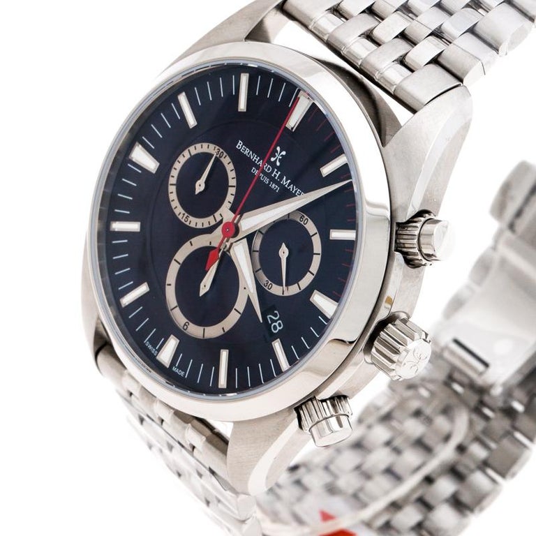 Bernhard H. Mayer Blue Ascent Chronograph BH06/CW Men's Wristwatch 44 ...