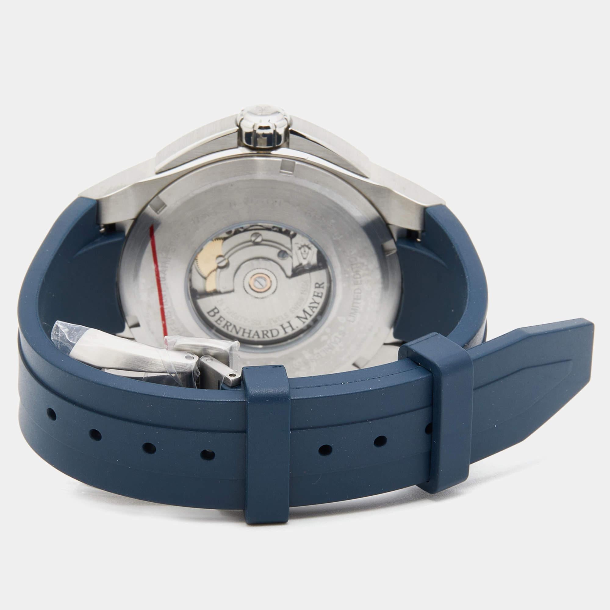 Bernhard H. Mayer Blue Ceramic Steel Rubber Limited Edition Men ...