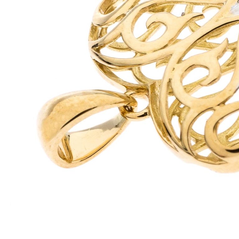 Bernhard H. Mayer Clara Diamond 18K Yellow Gold Heart Pendant at 1stDibs