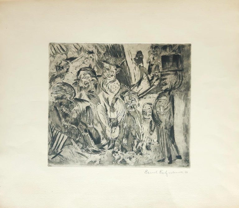 Bernhard Kretzschmar - Der Spaziergang - Original Etching by Bernhard ...