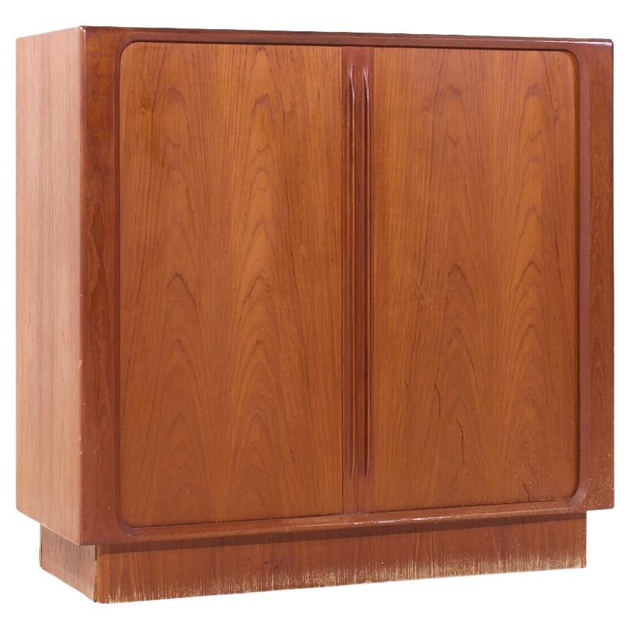 Mid century Danish modern low teak wardrobe dresser armoire For Sale at ...