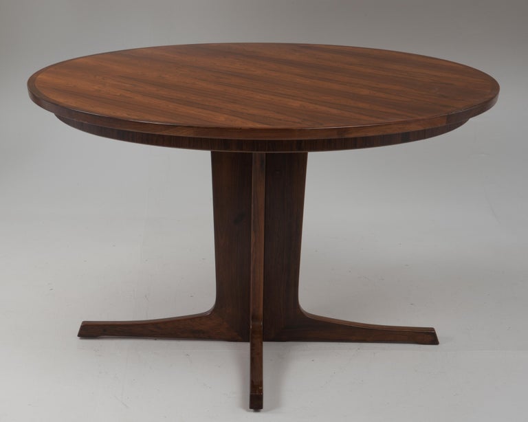 Bernhard Pedersen and Son Rosewood Dining Table Danish Midcentury Round ...