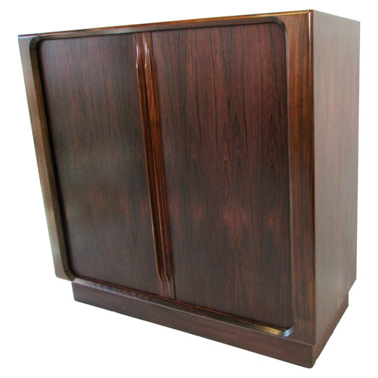 Bernhard Pederson and Son Tambour Front Rosewood Gentlemans Chest For ...