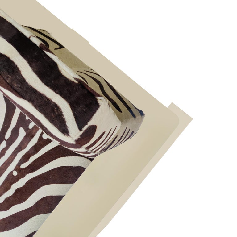 Bernhardt Connor Lounge Chair Chrome Frame Zebra Print Cowhide ...