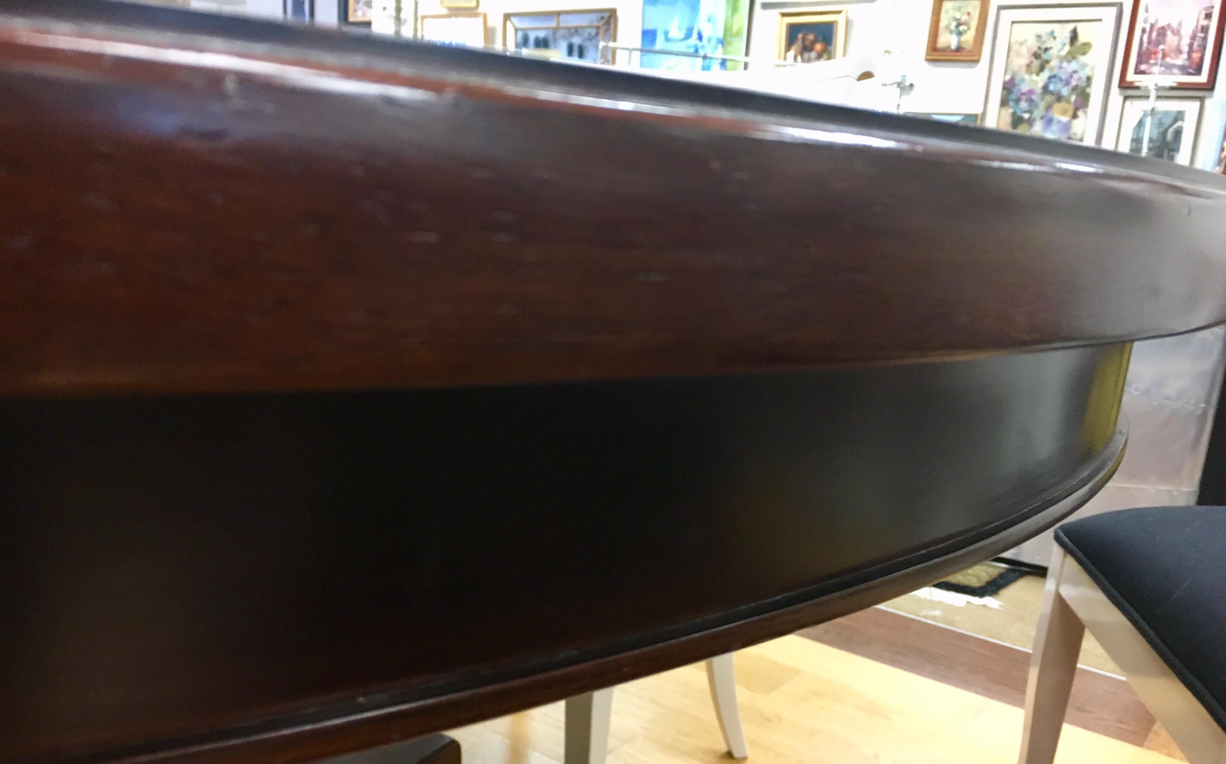 Bernhardt Dining Room Set Round Mahogany Table And Nailhead Chairs For