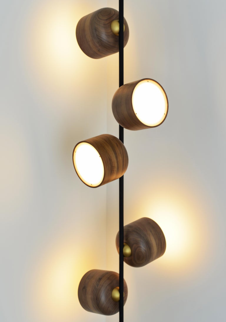 Berries, Pendant Lamp Made of Metal, Brass, Acrylic and Walnut For Sale ...