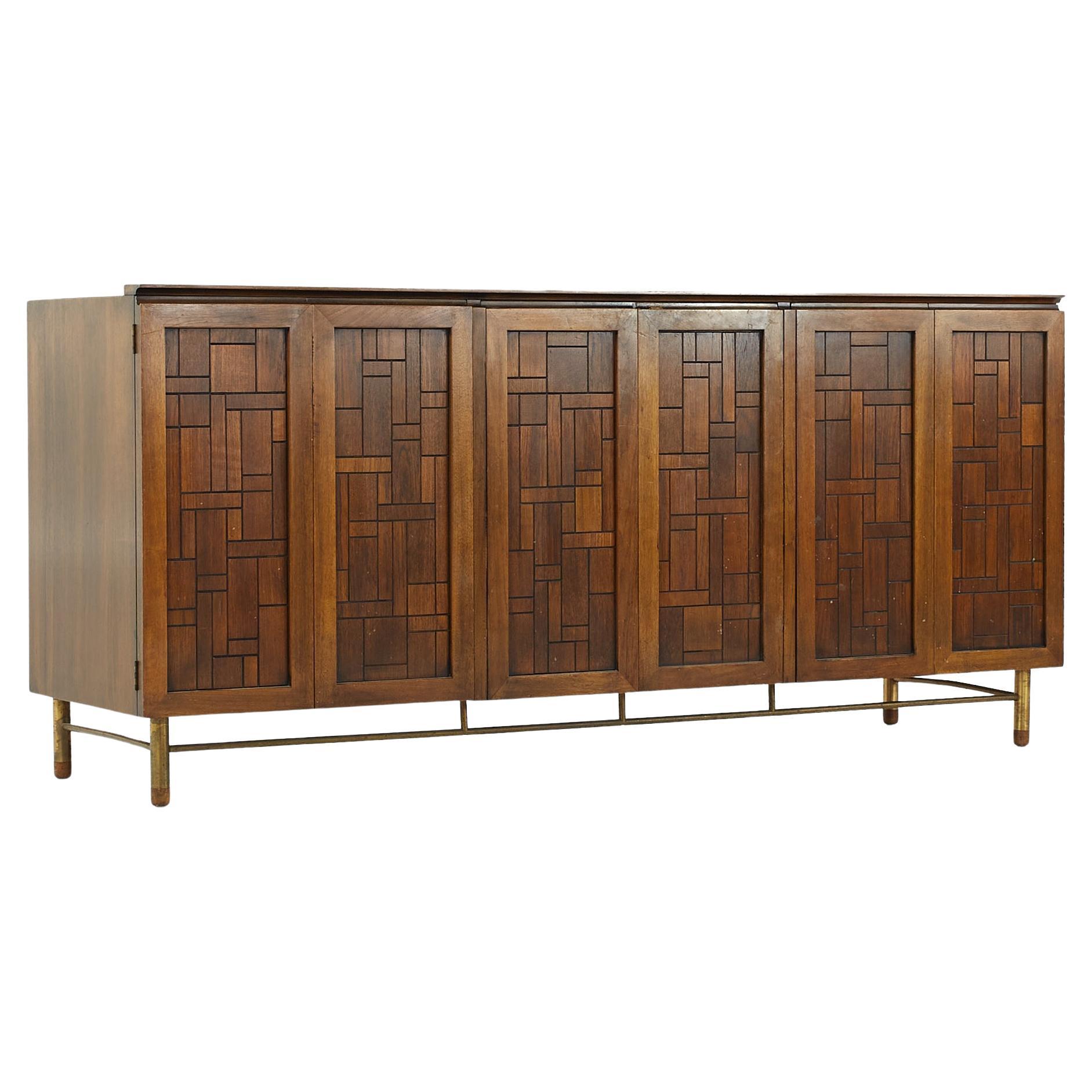 Brass and Marble Credenza by Sandro Petti for l'angelometallarte For ...