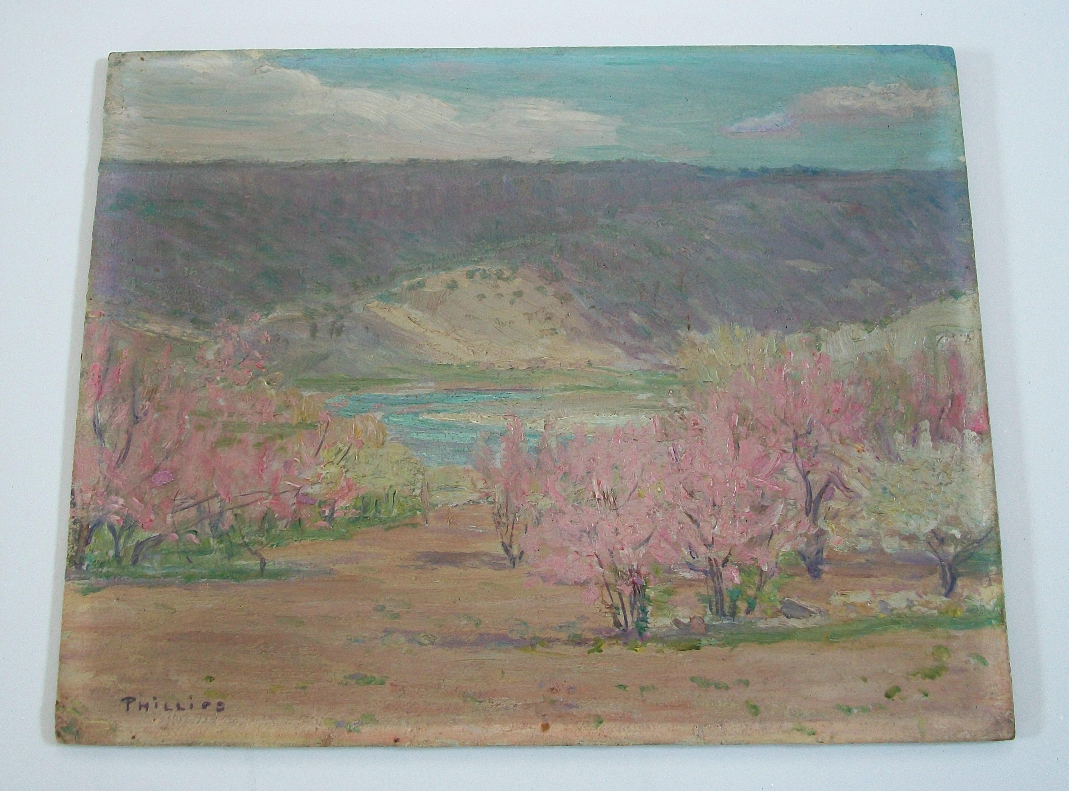 Bert Geer Phillips, 'Taos Valley', Landscape Oil Painting, U.S., Circa ...