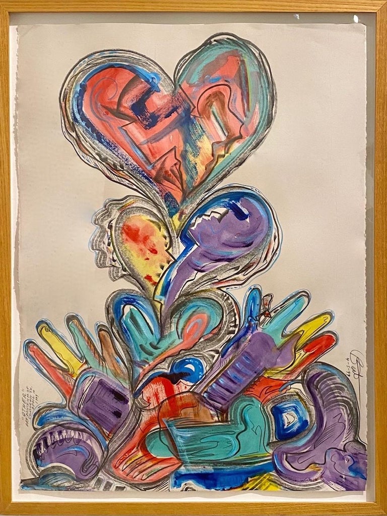 Bert L. Long, Jr. - "Other/Brotherhood," Acrylic and Charcoal Mixed ...