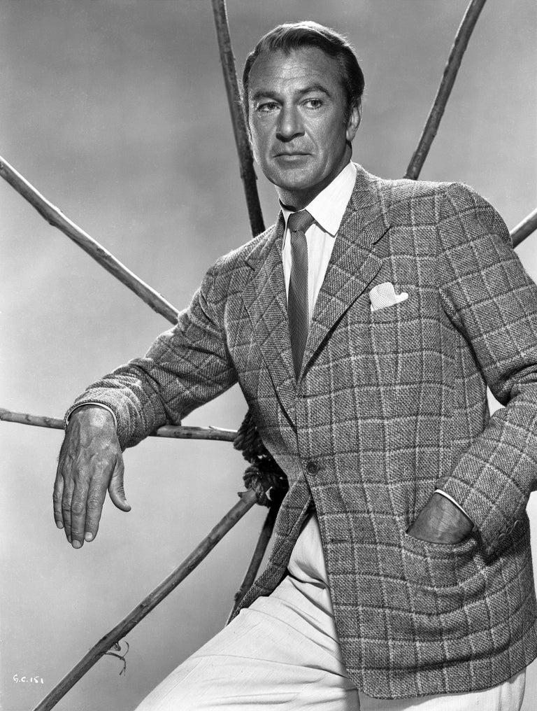Bert Six - Gary Cooper Posed in Suit and Tie Fine Art Print For Sale at ...