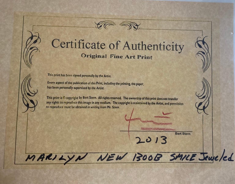 Bert Stern "Marilyn New Boob Smile Jeweled" Photograph of Mr. Monroe ...