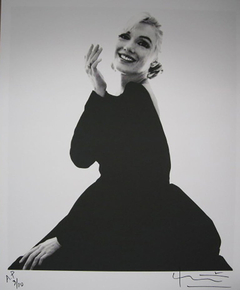 Bert Stern - Bert stern Marilyn smiling at you in black dress For Sale ...