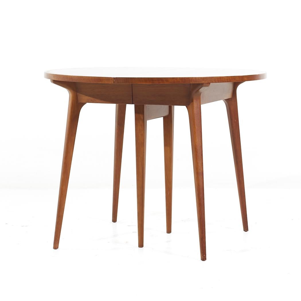 Bertha Schaefer Singer and Sons Mid Century Walnut Dining Table with 4 ...