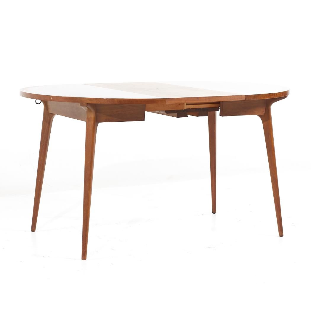 Bertha Schaefer Singer and Sons Mid Century Walnut Dining Table with 4 ...