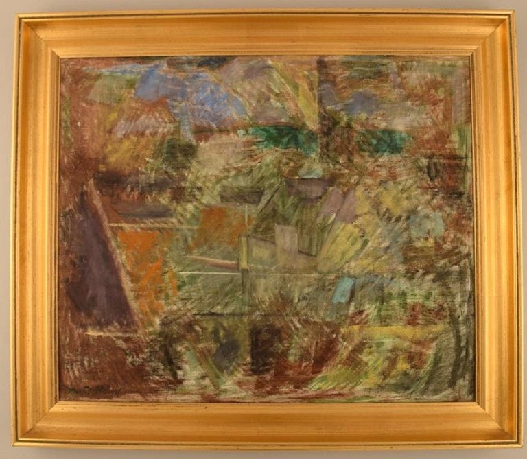 Bertil Öhlund, Sweden, Oil on Canvas, Abstract Composition, 1960/70s ...