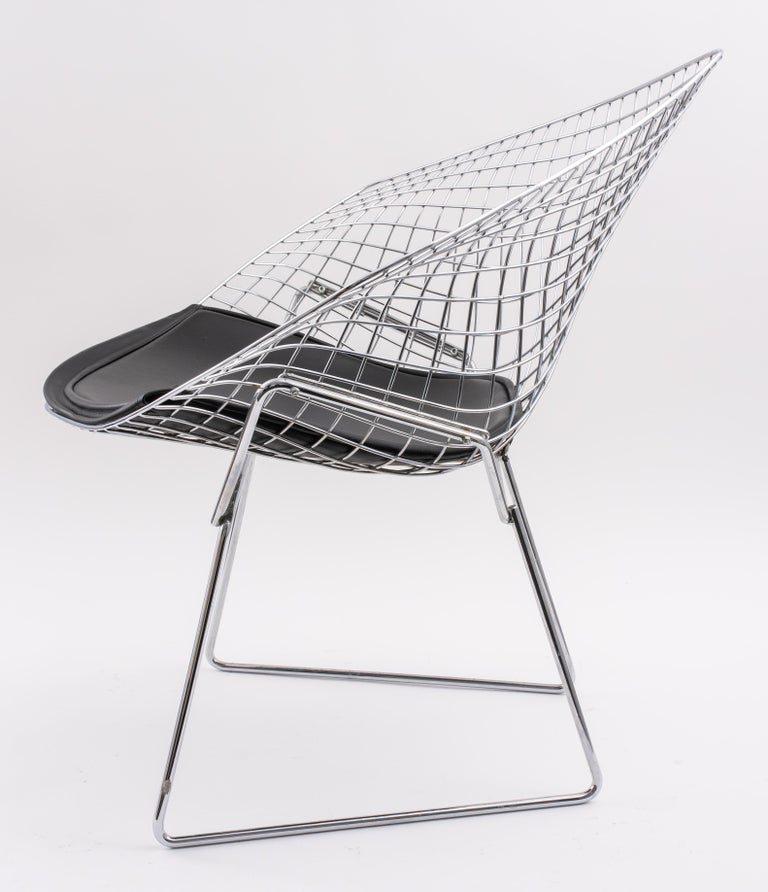 Bertoia for Knoll Chrome Metal "Diamond" Chair For Sale at 1stDibs