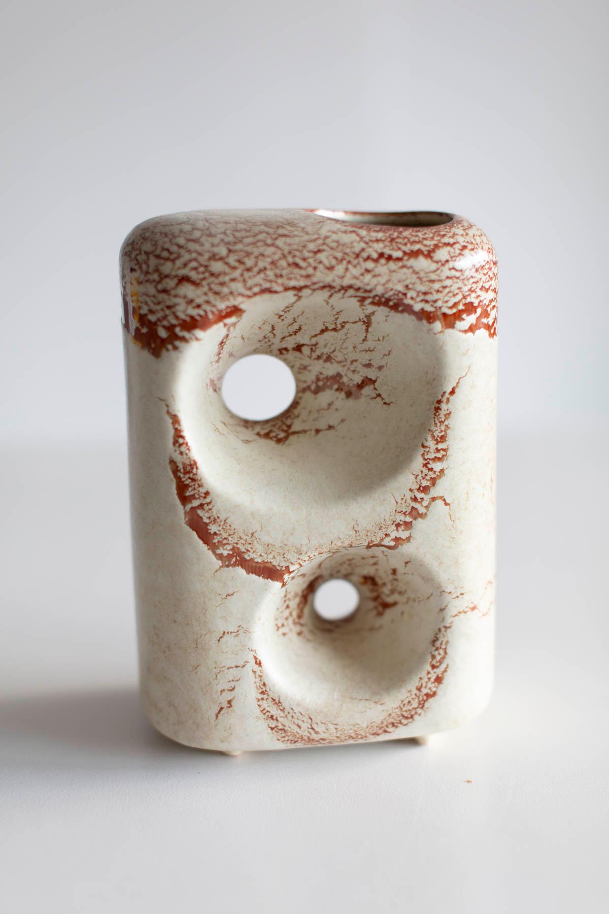 Bertoncello Ceramic Vase Brutalist Style For Sale at 1stDibs
