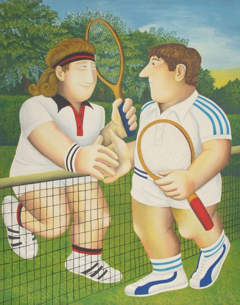 Beryl Cook - Tennis, Lithograph by Beryl Cook For Sale at 1stDibs