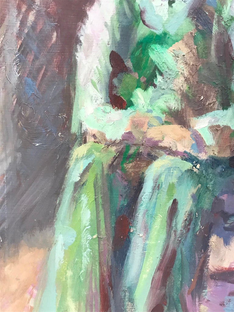 Beryl Darton - 1960's British Original Oil Painting - Blurred Figure On ...