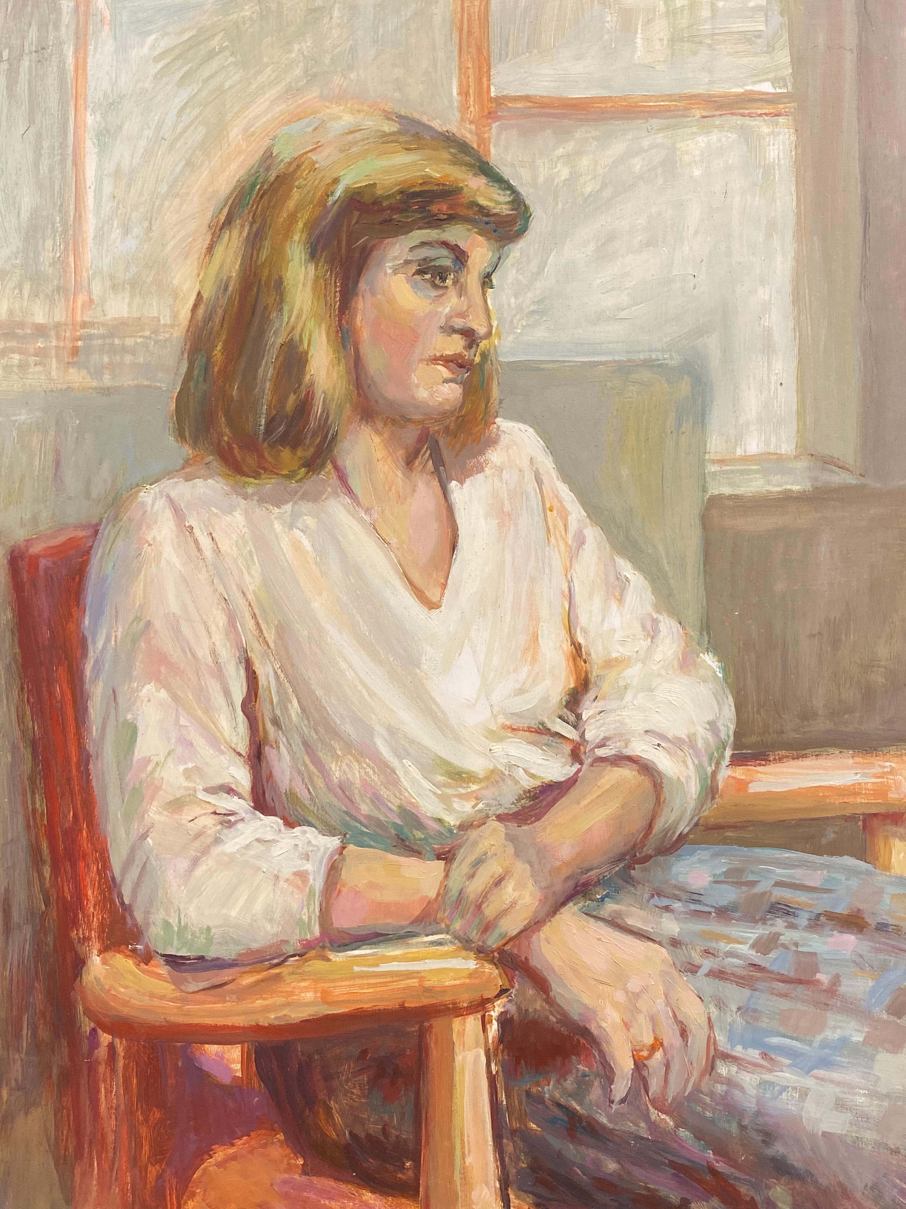 Beryl Darton - Large 1960's British Portrait of a Gentleman With ...