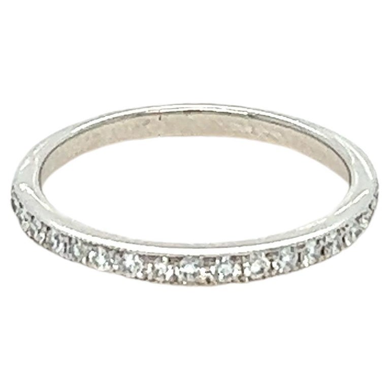 Bespoke 18ct White Gold Diamond Wedding Band 0.29ct For Sale at 1stDibs