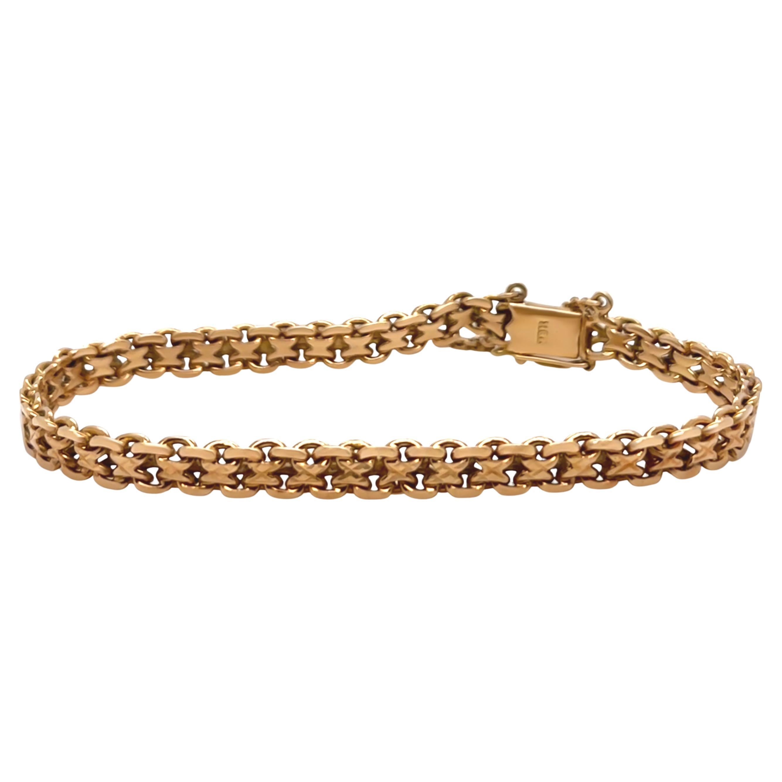 Bespoke 18ct Yellow Gold Bracelet 17.49g For Sale at 1stDibs