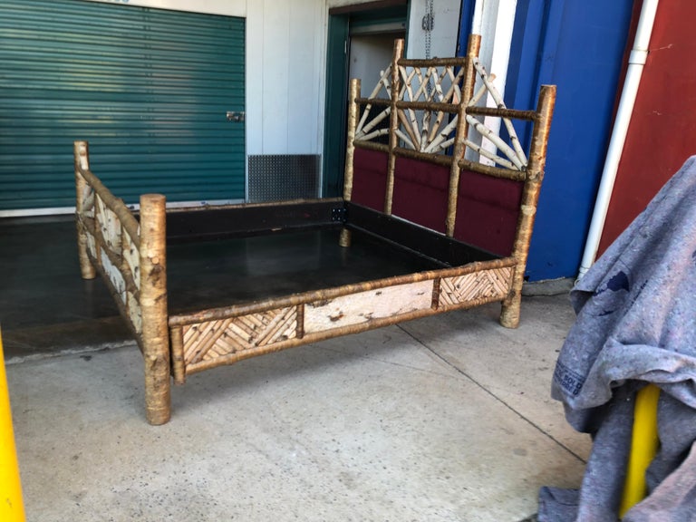 Bespoke Adirondack Beechwood Rustic King Bed by Peter Winter, 1998 at ...