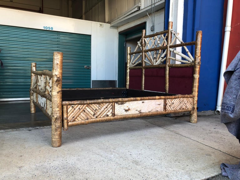 Bespoke Adirondack Beechwood Rustic King Bed by Peter Winter, 1998 at ...