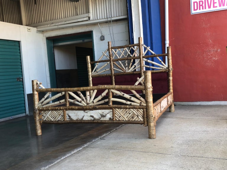Bespoke Adirondack Beechwood Rustic King Bed by Peter Winter, 1998 at ...