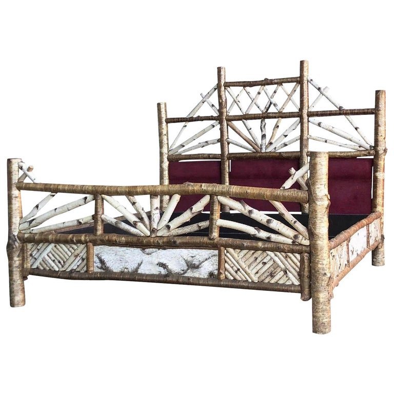 Bespoke Adirondack Beechwood Rustic King Bed by Peter Winter, 1998 at ...