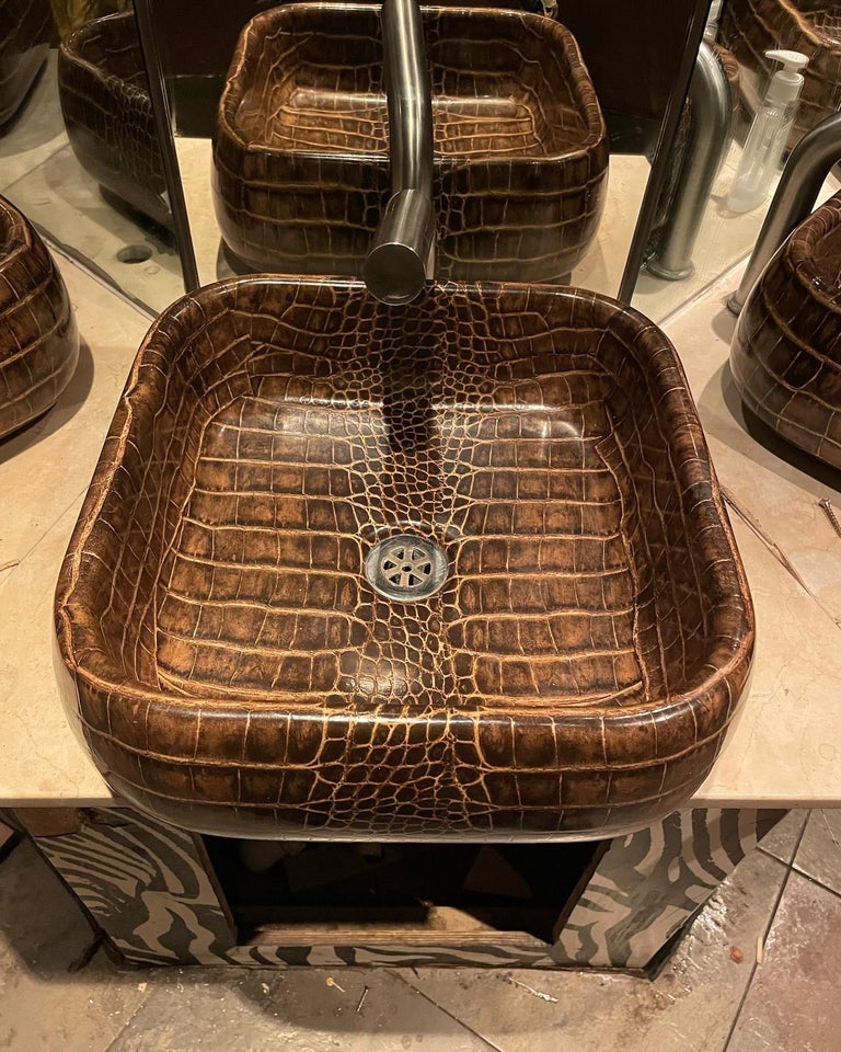 Bespoke Ceramic Faux Snake Skin Sinks For Sale at 1stDibs
