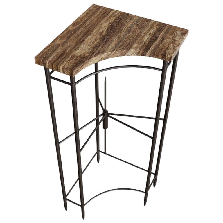 Bespoke Contemporary Travertine Corner Table, by Chapter Studio For ...