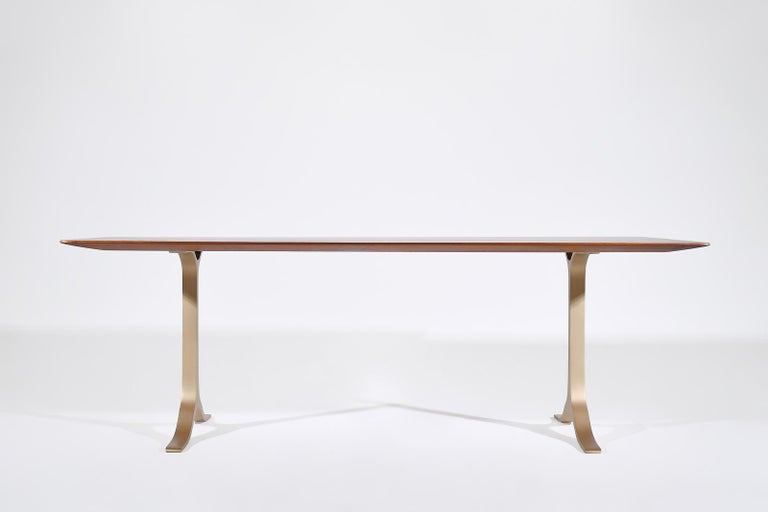 Bespoke Desk, Reclaimed Wood, Sand Cast Brass Base, by P. Tendercool ...