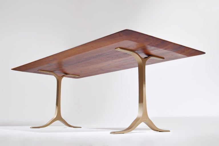 Bespoke Desk, Reclaimed Wood, Sand Cast Brass Base, by P. Tendercool ...